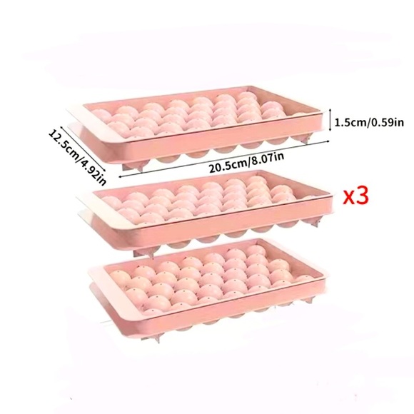 Kitchen | New 3pc Pink Ice Tray Molds With Lidcreative Party Spherical ...